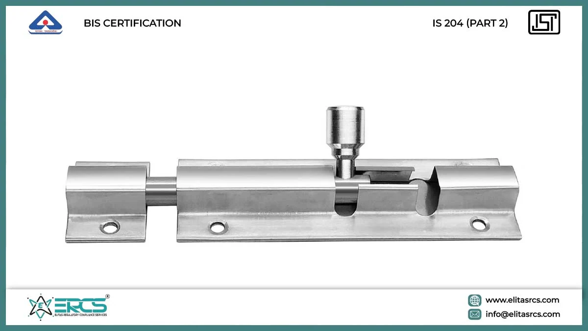 Tower Bolts – Non Ferrous Metals IS 204 (PART 2) : 1992